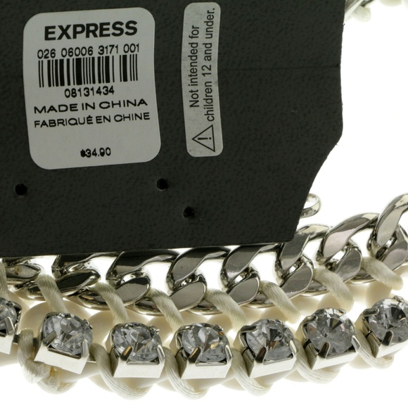 Express | Jewelry | Express Collarnecklace Whitesilver Nwt | Poshmark